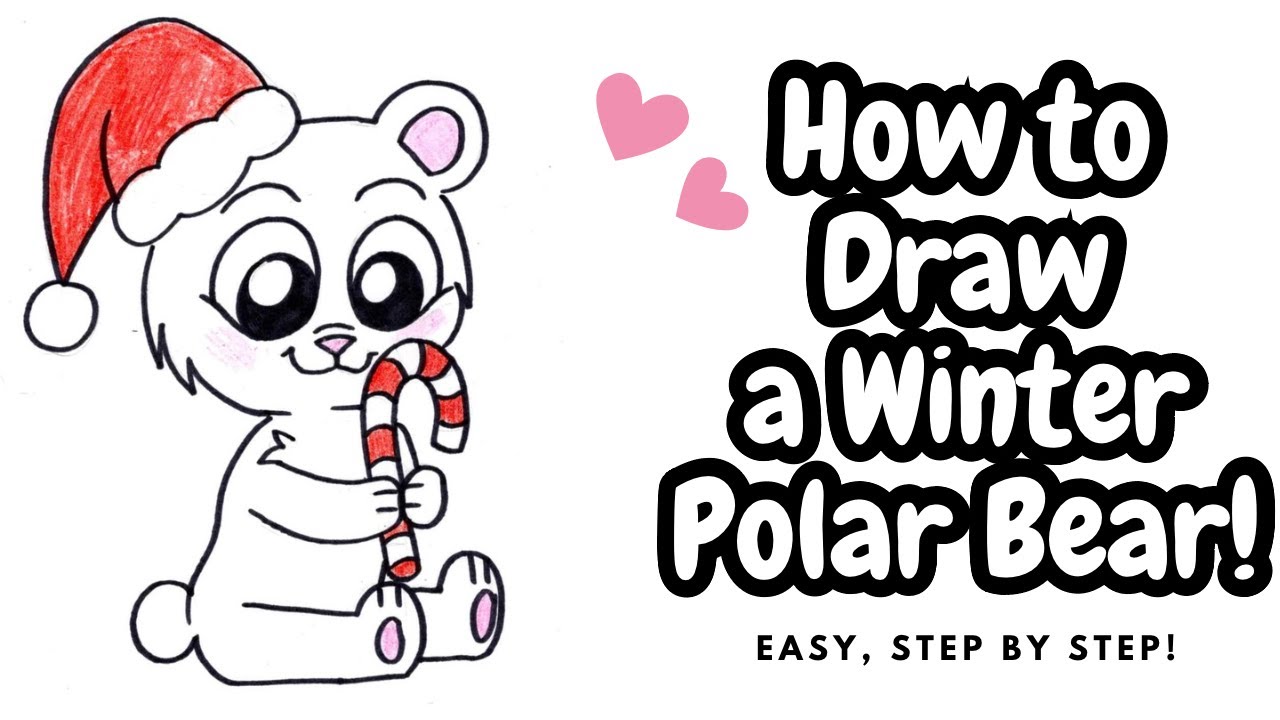 How to Draw a Winter Polar Bear! - YouTube