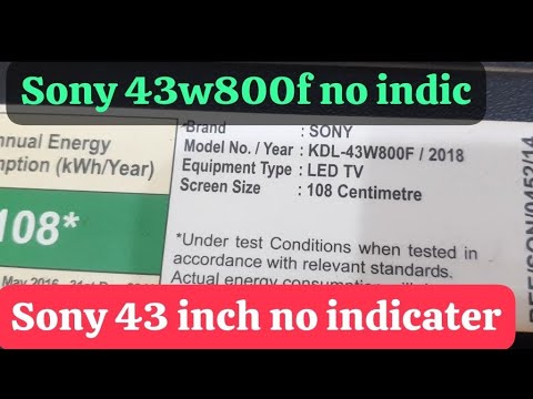sony 43w800f inch no indicator solution - YouTube