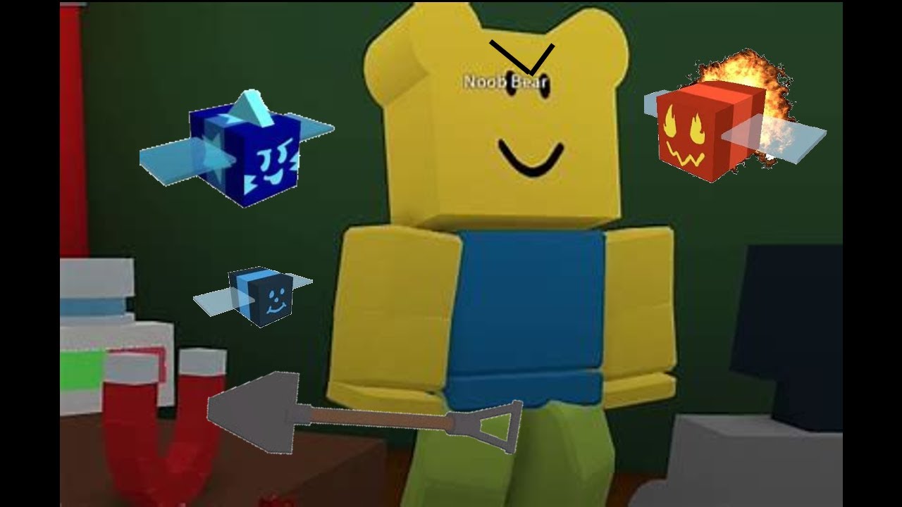 Noob bear stole my scooper in bee swarm simulator - YouTube