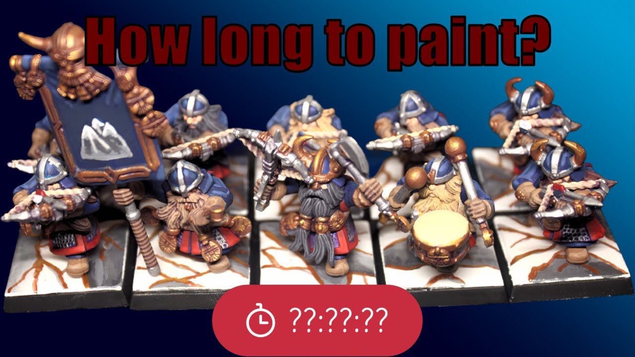 Batch painting Dwarf Quarrelers for my Warhammer The Old World army ...