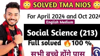 Nios Class 10 Social Science Solved Tma Nios Social Science 213 Solved Tma 2023 Nios 2023 Tma ...