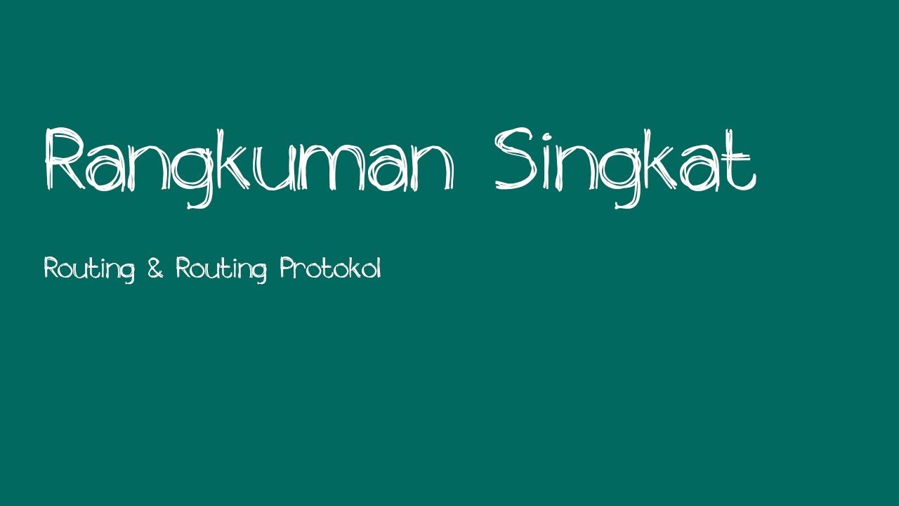 [TUGAS] UMSIDA - Routing dan Routing Protokol - YouTube