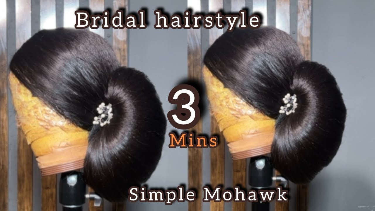 HOW TO DO A SIMPLE MOHAWK BRIDAL HAIRSTYLE #hairstyle #hairtutorial # ...