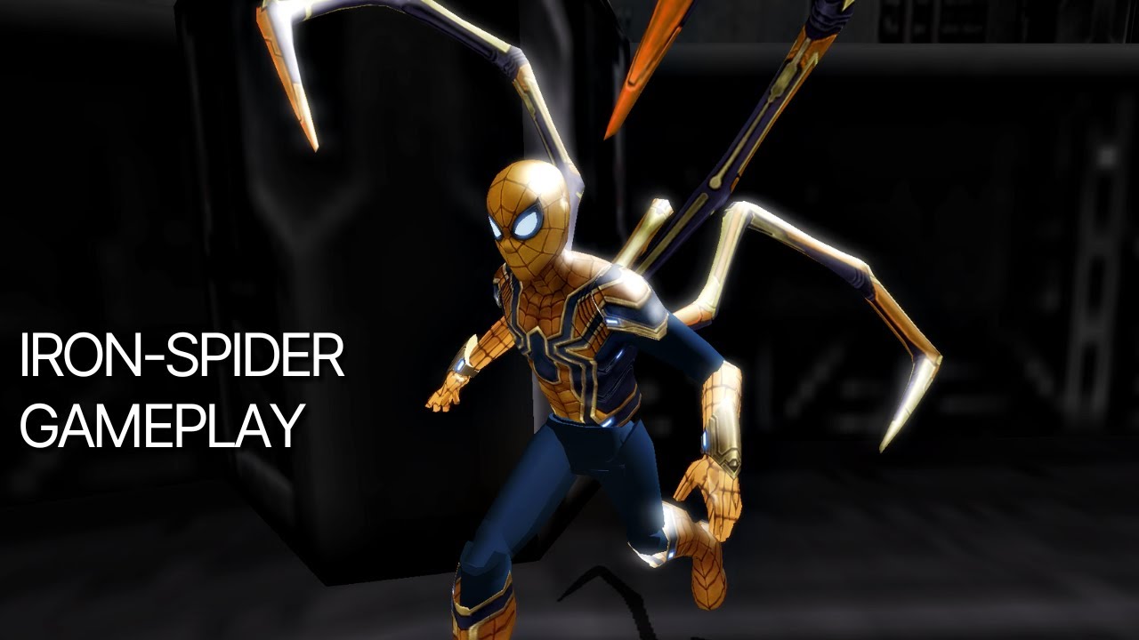 GOLD IRON-SPIDER gameplay | IRON SPIDER-MAN GAMEPLAY | spider verse ...