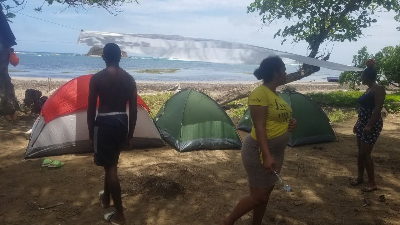 camping on hope beach Grenada Easter fun Grenada 2023 vlag - YouTube