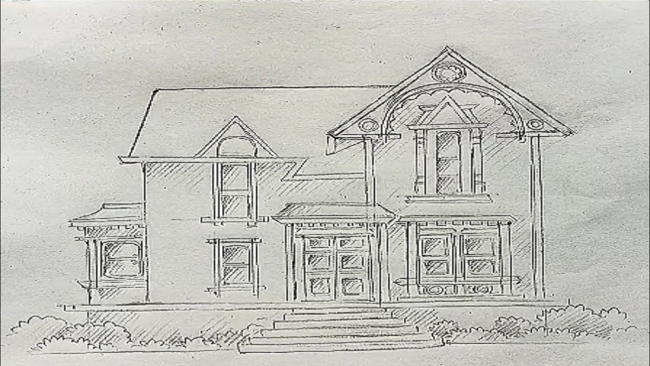 how to draw a palace easy and step by step / #architecture house ...