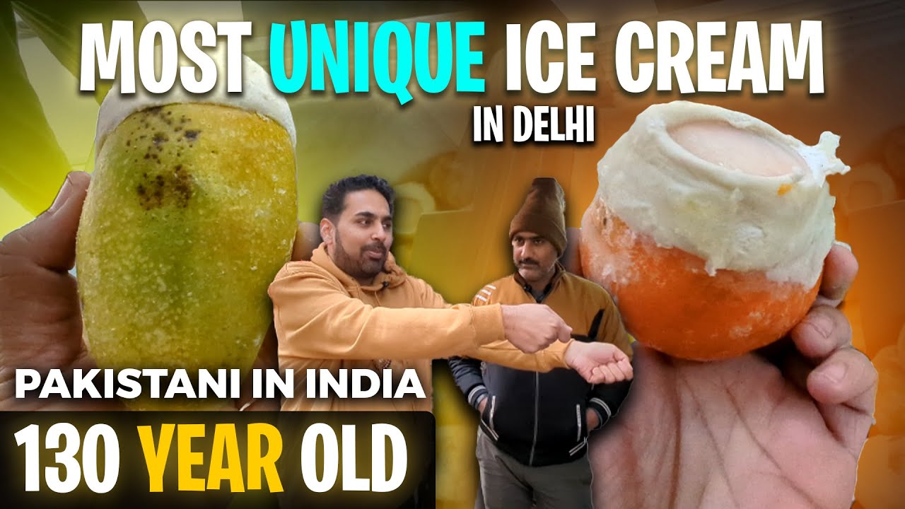 PAKISTANI EATING UNIQUE ICE CREAM | DELHI FOOD | INDIAN STREET FOOD ...