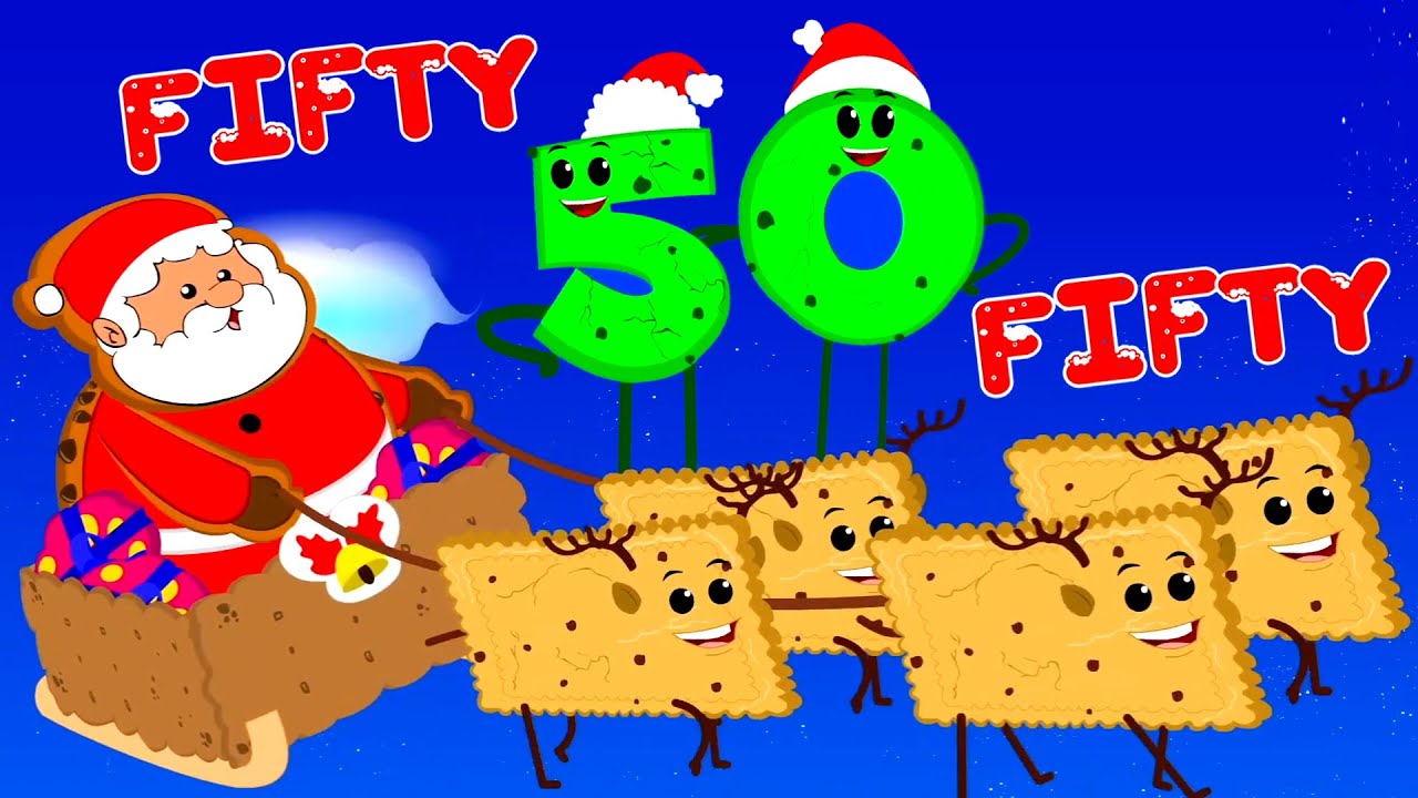 Christmas Number from 1 to 50, Xmas Rhymes and Carols for Kids - YouTube