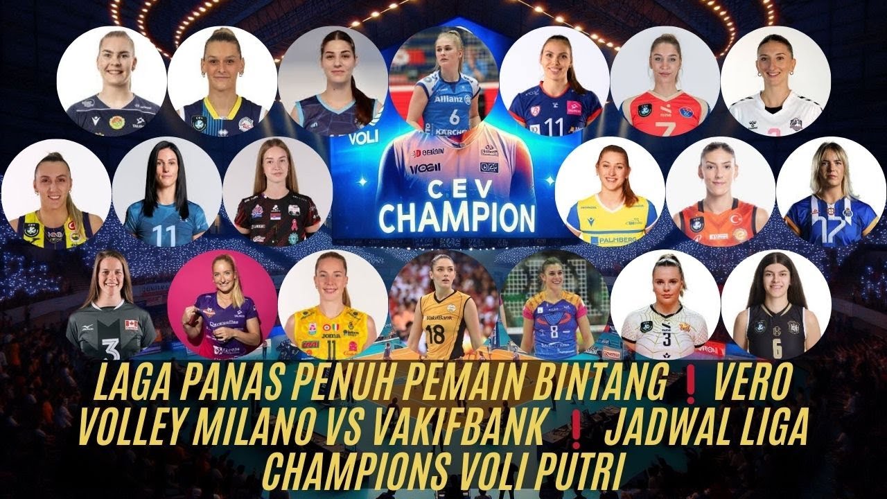 Laga Panas Penuh Pemain Bintang Duel Maut Vero Volley Milano VS ...