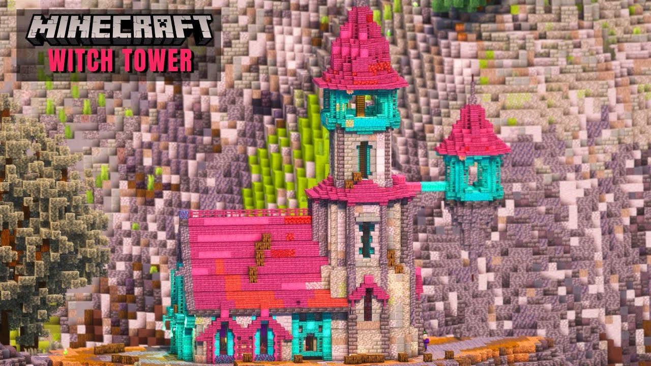 Build This Spooky Witch Tower in Minecraft - YouTube