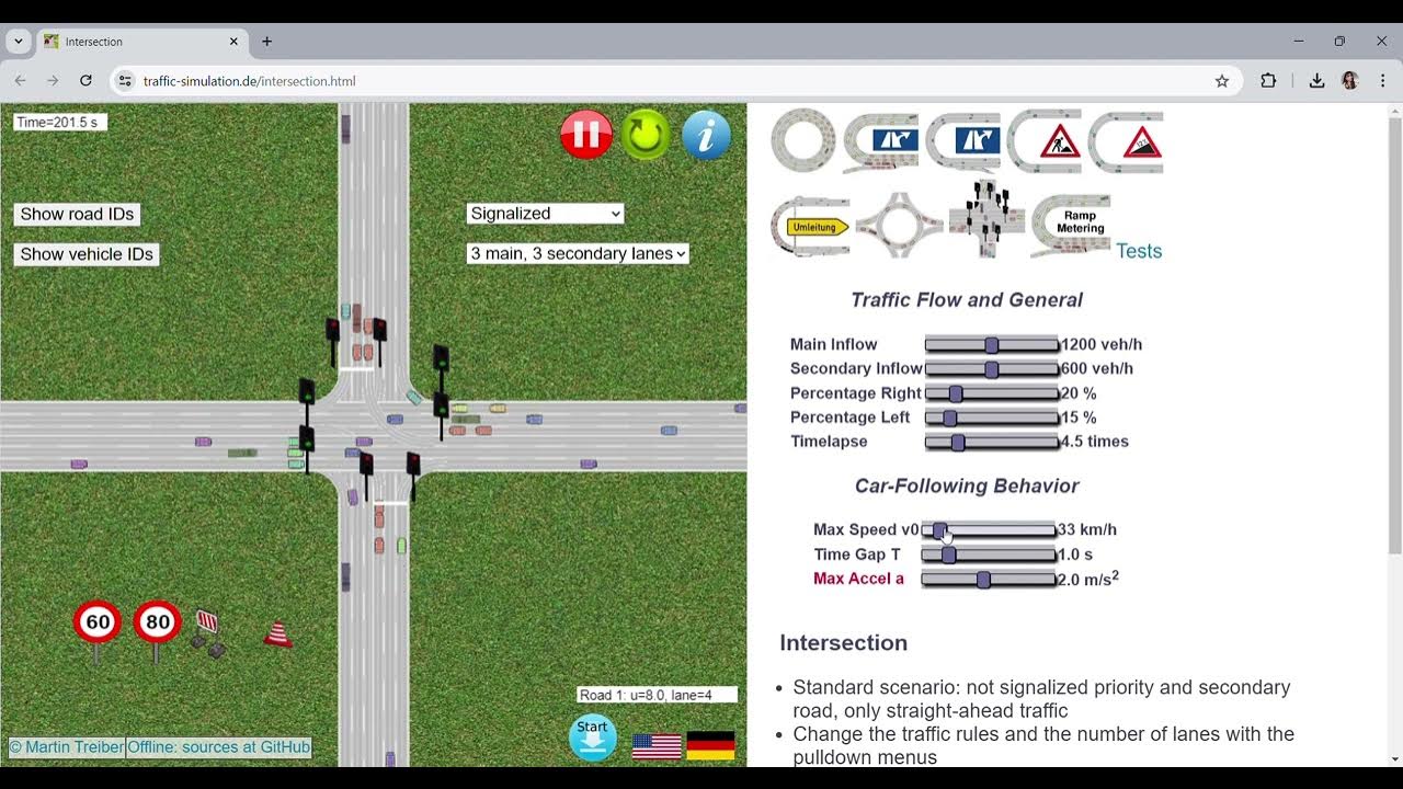 Intersection - Traffic Simulation - YouTube
