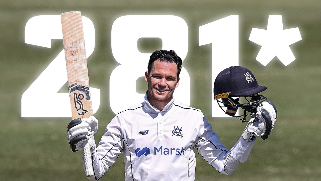 Handscomb dominates WA to the tune of 281* | Sheffield Shield - YouTube