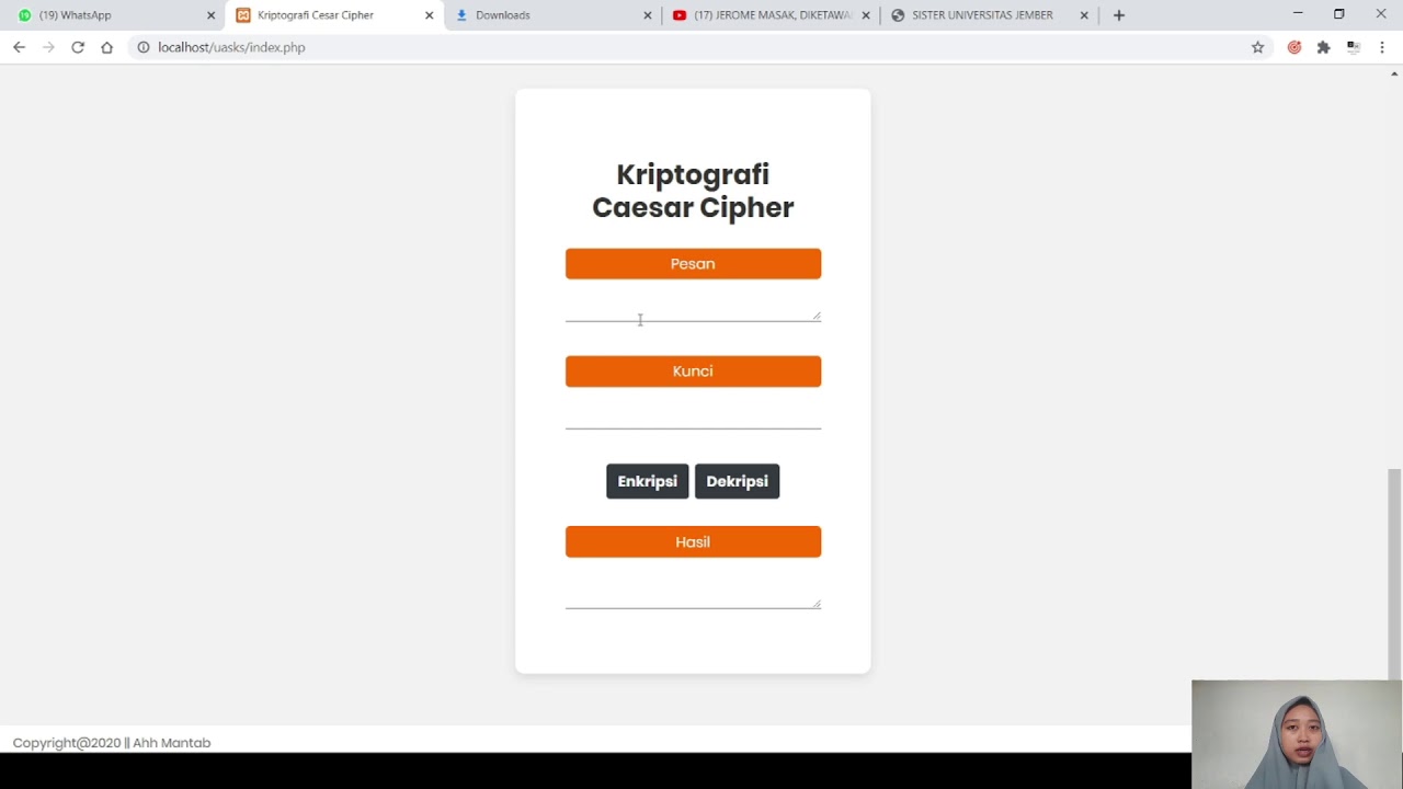 KELOMPOK 7 _ KEAMANAN SISTEM A - KRIPTOGRAFI CAESAR CIPHER - YouTube