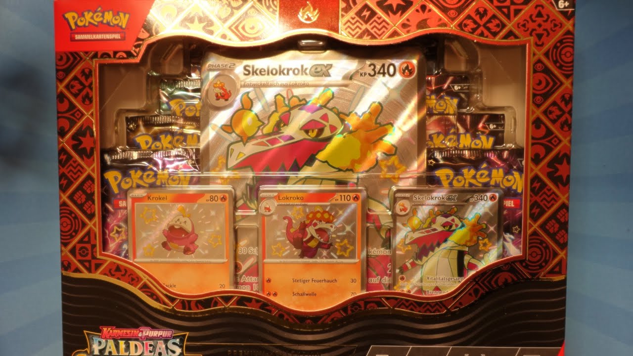 Pokémon - Shiny Skelokrok ex Premium Kollektion Paldeas Schicksale ...