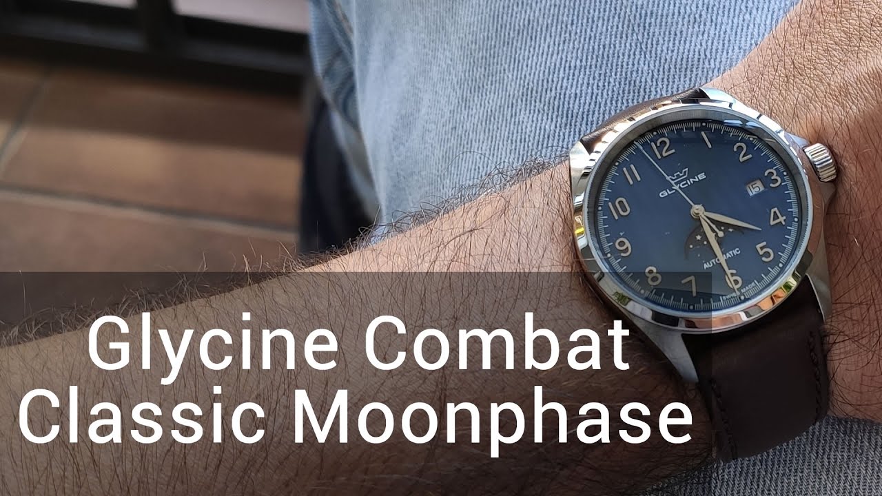 Glycine Combat Classic Moonphase -GL0385- (Unboxing) - YouTube