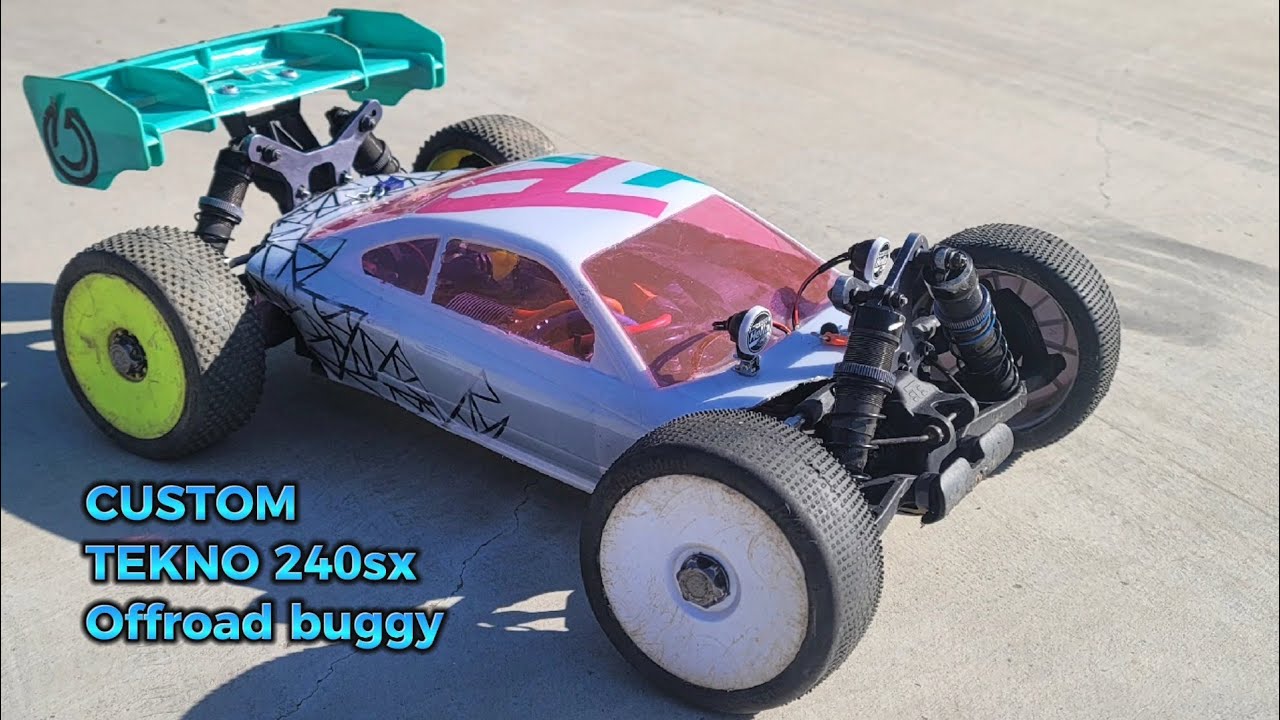 Custom Tekno 240sx Offroad Buggy Hoonin' on the track. - YouTube