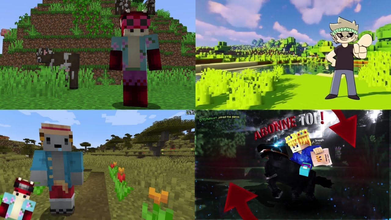 Les Outros de différents Youtubeurs Minecraft ! (Ninjaxx, Lined, Azpaz ...