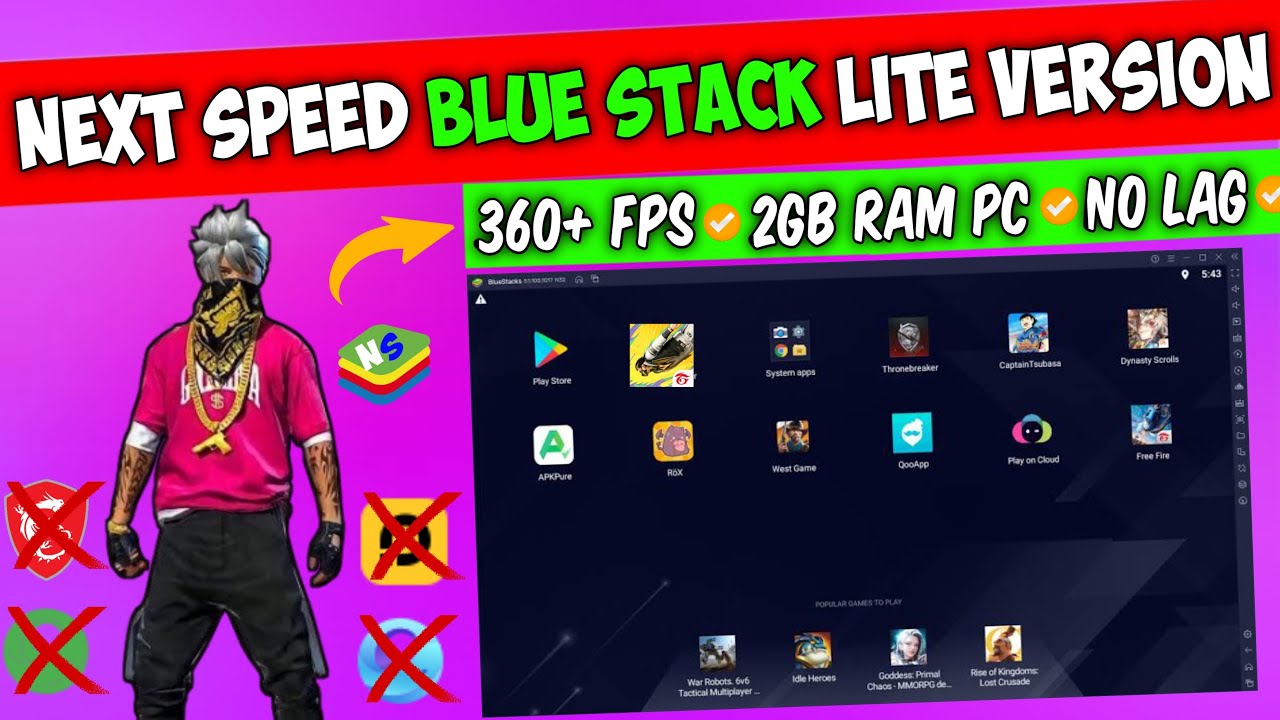 Next Speed - Bluestacks Lite Best Version For Low End PC Free Fire ...