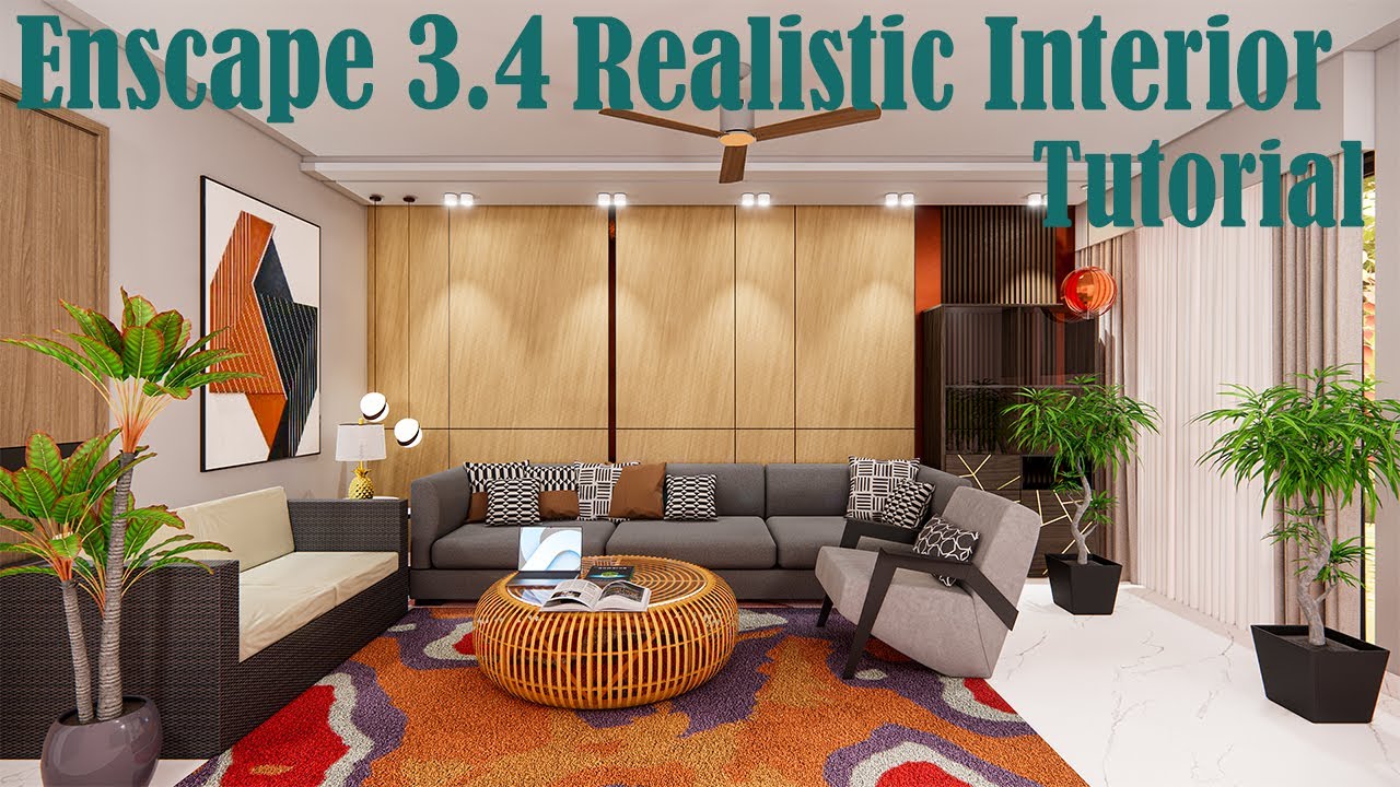 Enscape 3.4 Realistic Interior Render Tutorial - YouTube