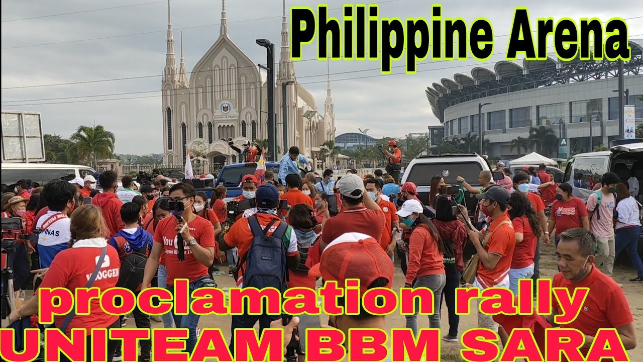 Philippine Arena proclamation rally UNITEAM BBM SARA - YouTube