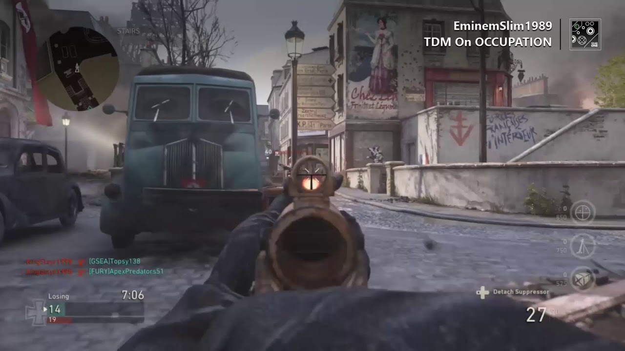 CoD WW2 Gameplay TDM On Occupation With EminemSlim1989 - YouTube