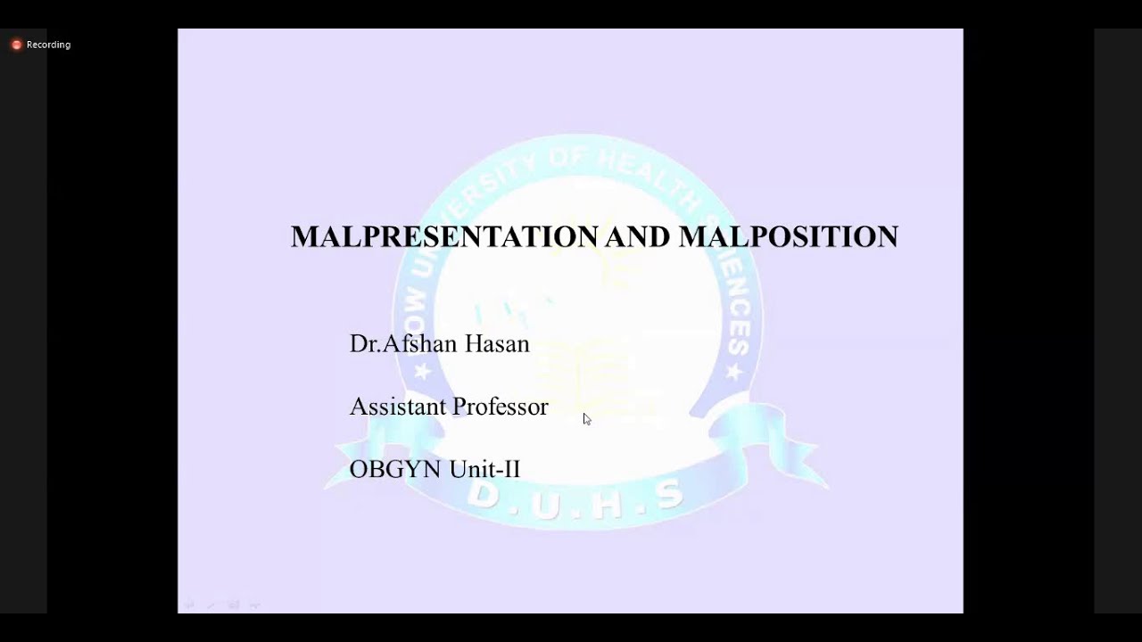 Malpresentation & Malposition | Obstetrics - YouTube