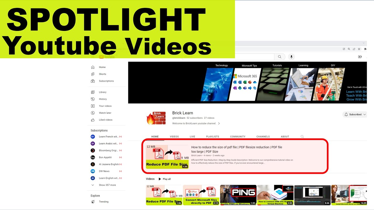 How to spotlight and feature a video on youtube - YouTube