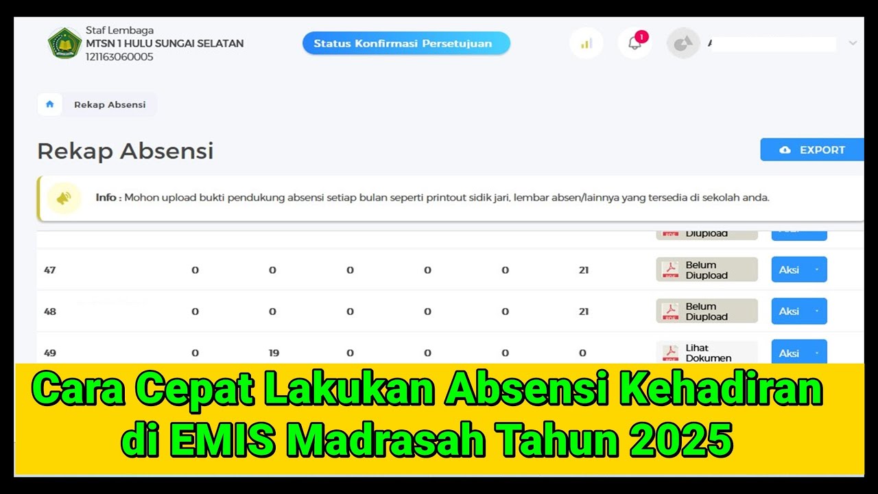 Cara Cepat Absen di EMIS 4.0 Madrasah Tahun 2025 - YouTube