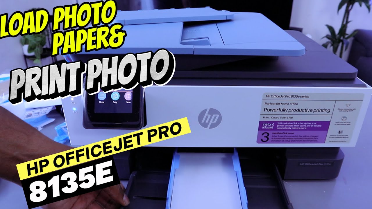 How To Load Photo Paper and Print Photo From Phone To HP Officejet ...