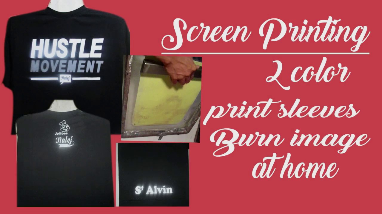 Screen printing 2 colors at home - YouTube