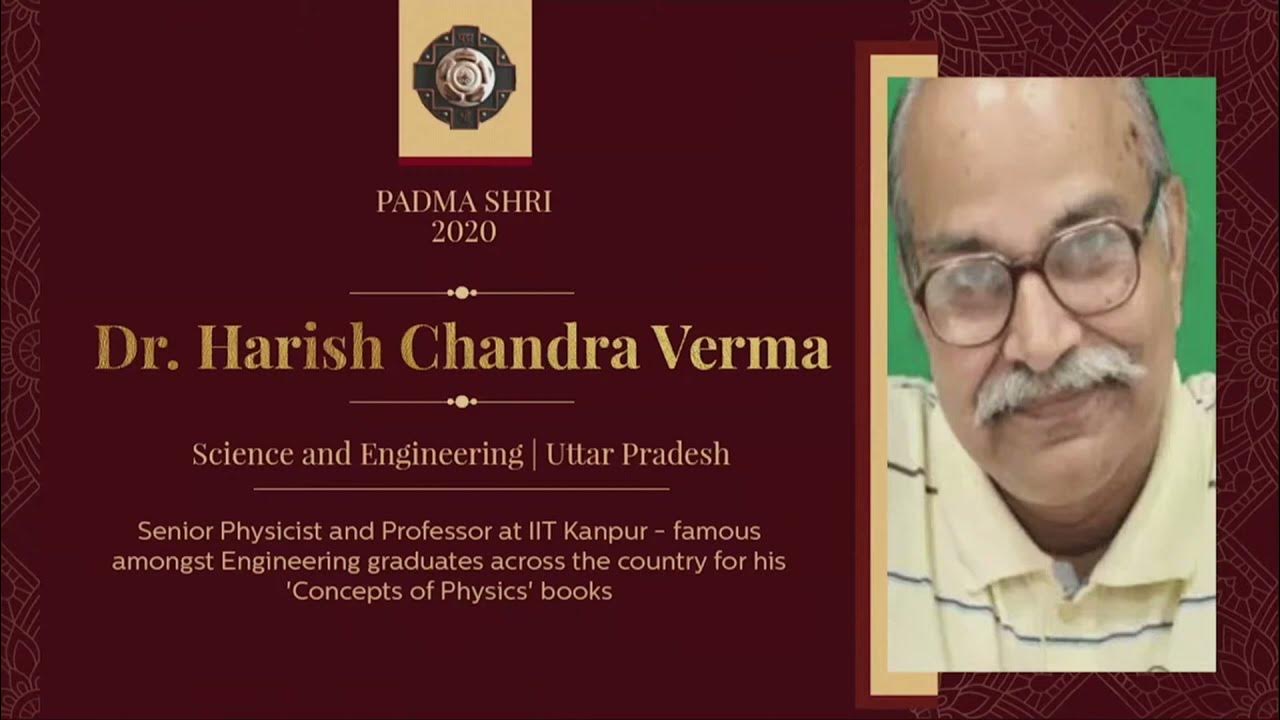 President Kovind presents Padma Shri to Dr Harish Chandra Verma for ...