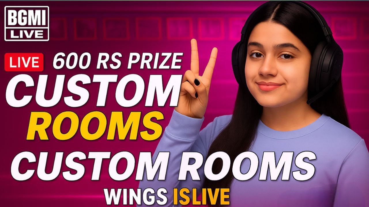 BGMI ₹600 Custom Room + Intense 1v1 With Viewers | Live with Wings Islive - YouTube