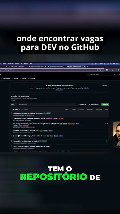 Repositórios de vagas para DEV no GitHub. #programação #dicas #github ...