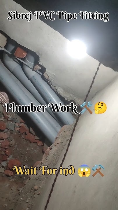 Sibrej PVC Pipe Fitting ⚒️ Plumber Work 🛠️ Wait For ind 😱 #plumber #pvcfittings #plumbingpipes ...