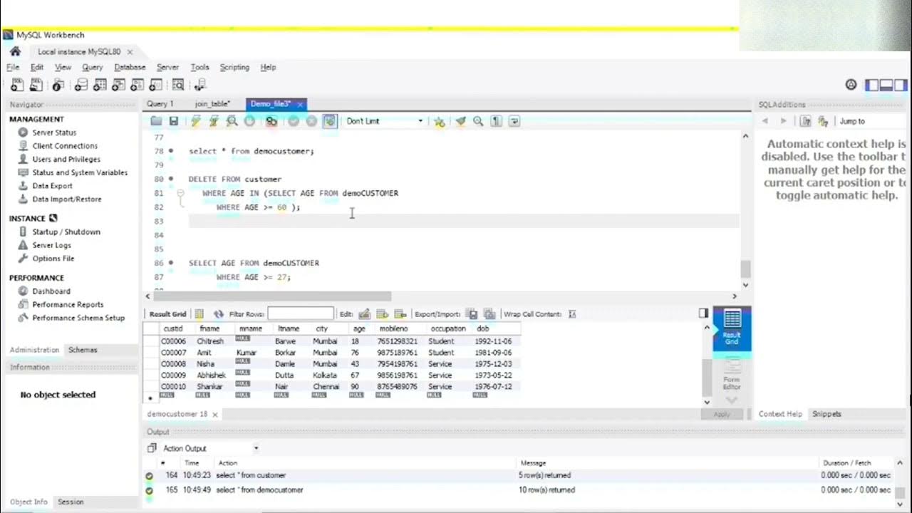 Demo For Subqueries Practical Lecture 18 Mysql Basic Sqlforbeginners Youtube 4186