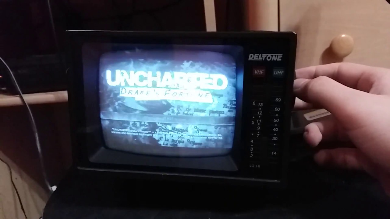 Using a PS3 on a portable monochrome TV - YouTube