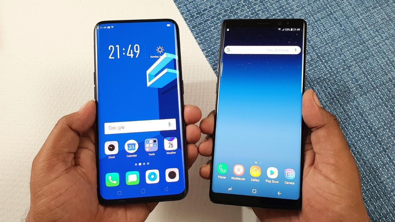 Oppo Find X vs Samsung Galaxy Note 8 Speed Test ! - YouTube