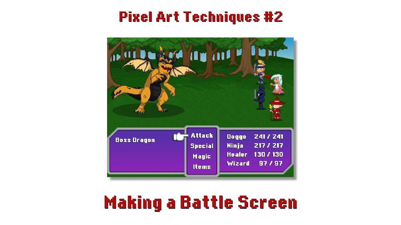 Pixel Art Battle Screen - YouTube