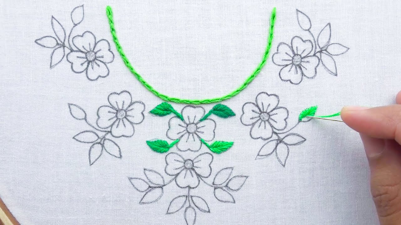 Unique Hand Embroidery Neck Design / Latest Neck Embroidery Design For ...