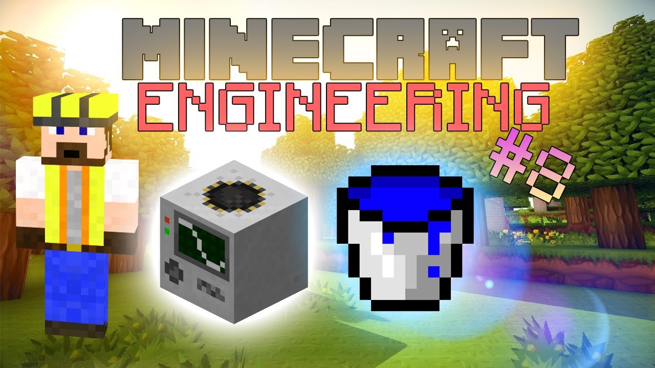 Minecraft Engineering - Infinite Water Pumps & Quarry Building! - YouTube