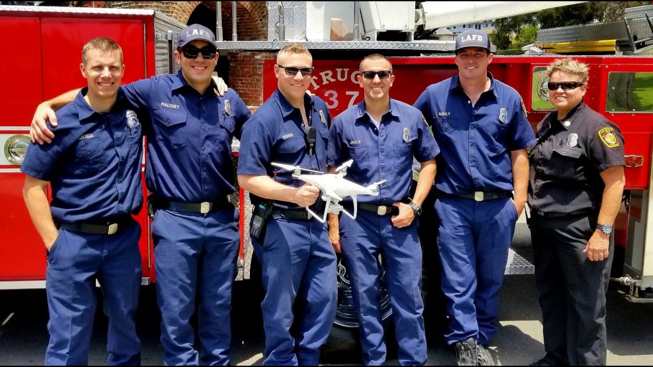 LAFD Station 37 Drone Rescue LANC - YouTube