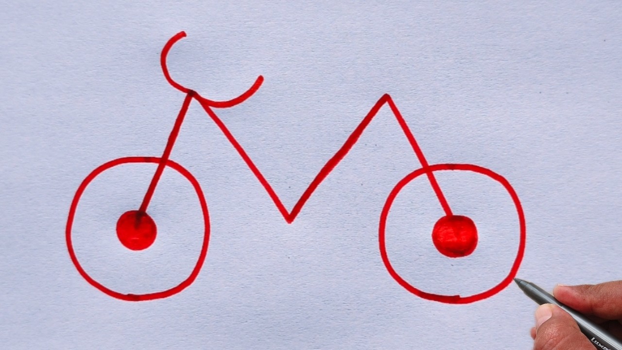 How to Draw a Bicycle Step by Step 🚲 | Simple & Creative Sketch - YouTube