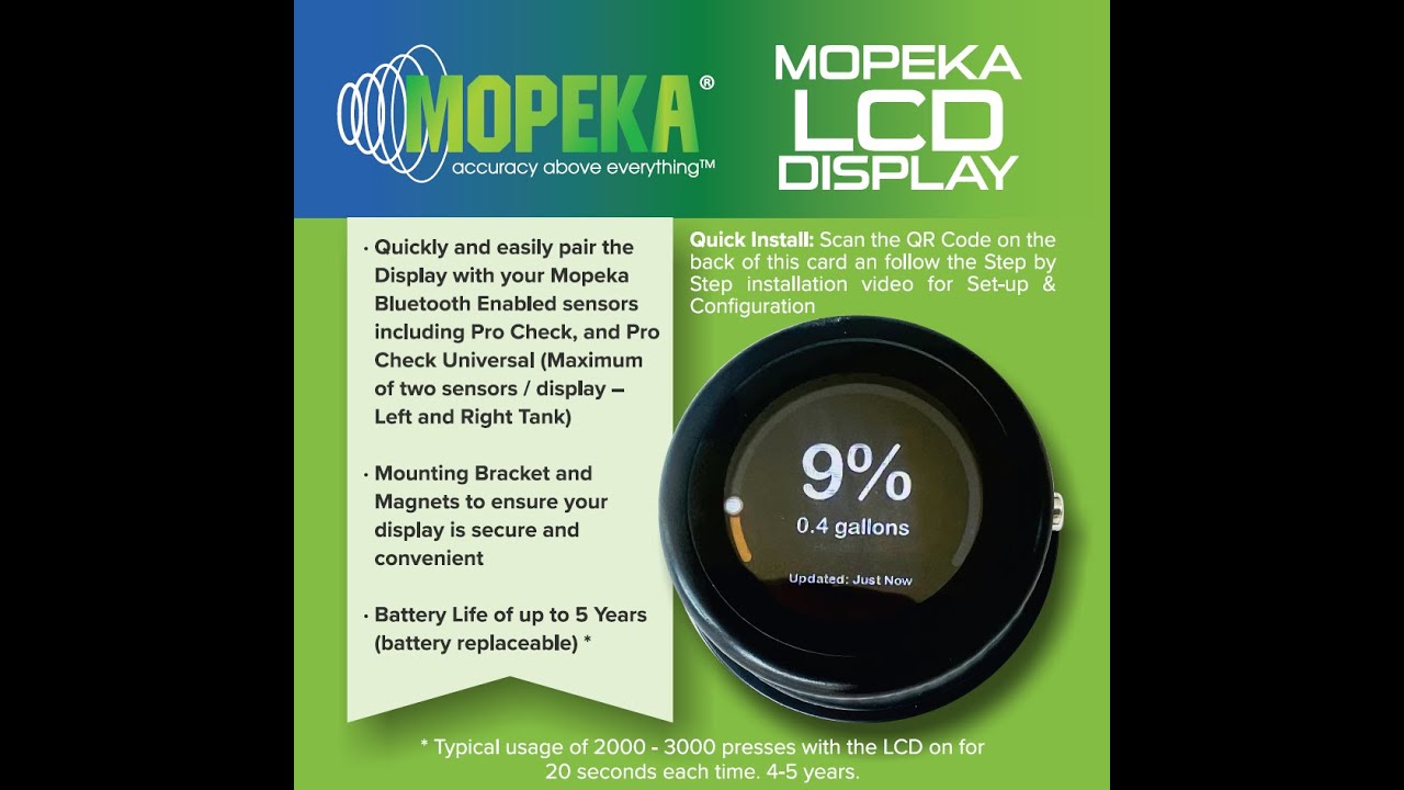 Mopeka LCD Display Installation and Configuration - YouTube