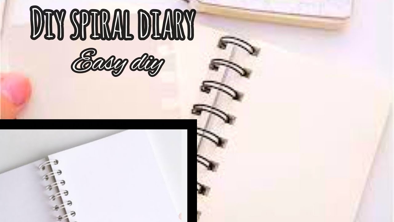 Diy spiral diary /easy to make /eco-friendly/recycle ♻️ - YouTube