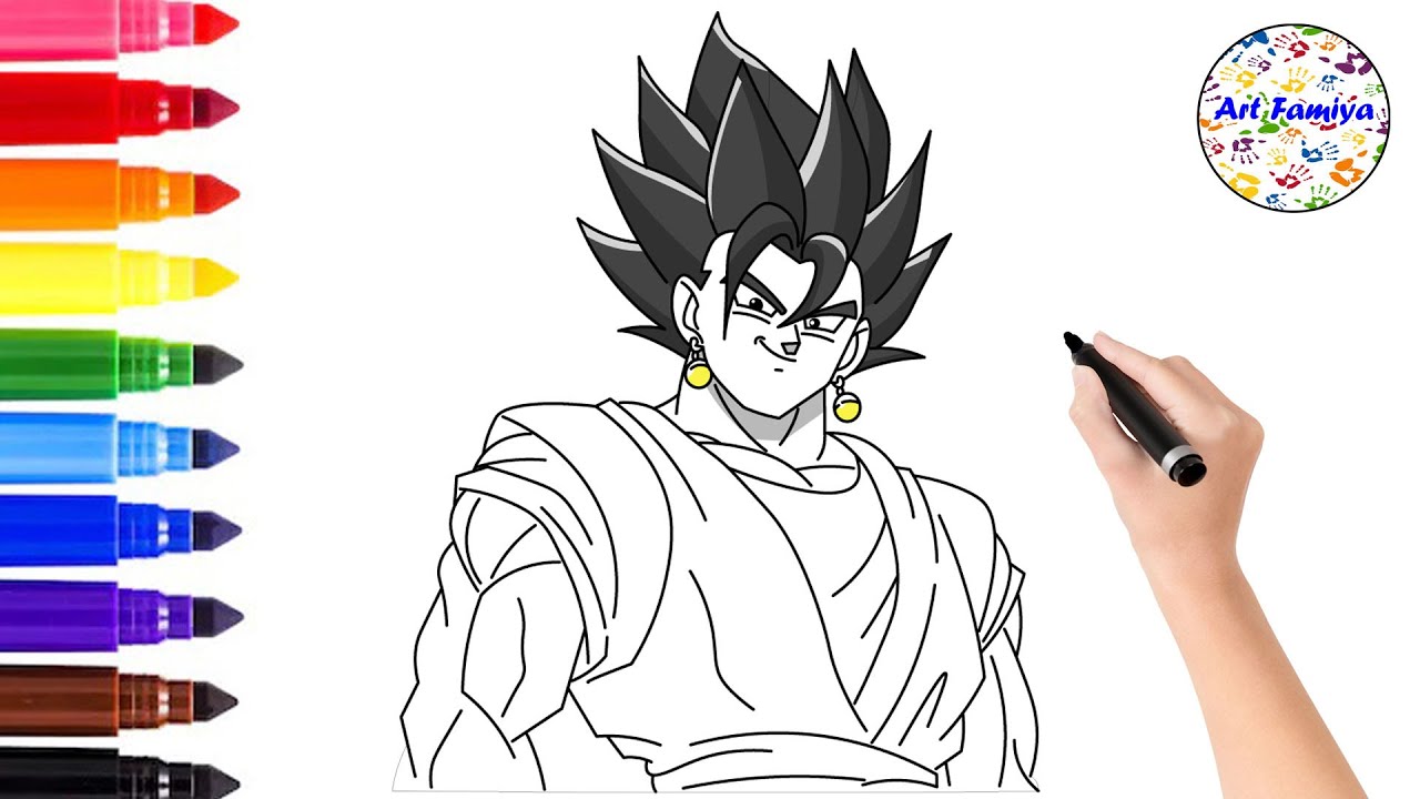 How To Draw ll Vegito | Dragonball - Easy Drawing | Art Famiya - YouTube