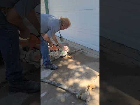 watch the concrete rise up. Mudjacking video. - YouTube