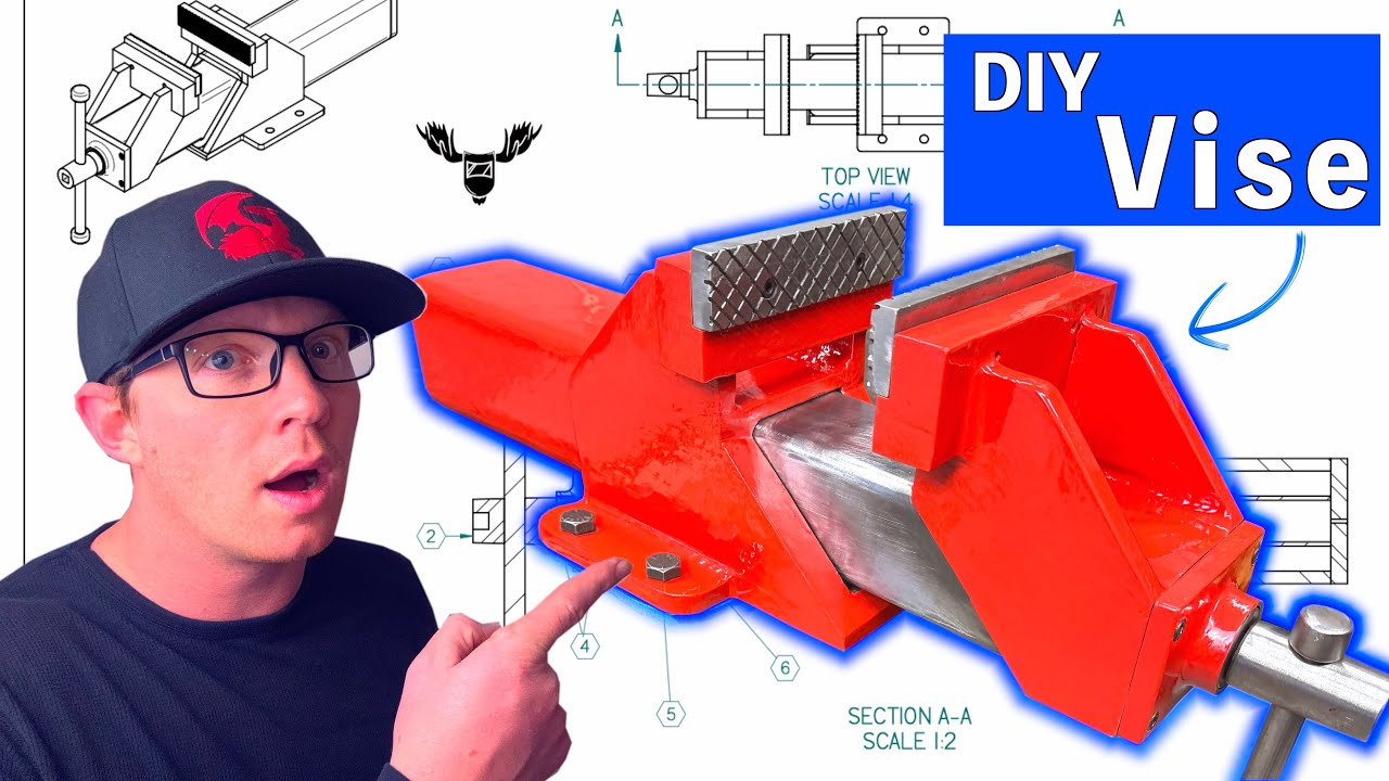 Homemade Bench Vise | DIY Build with Engineering Plans - YouTube