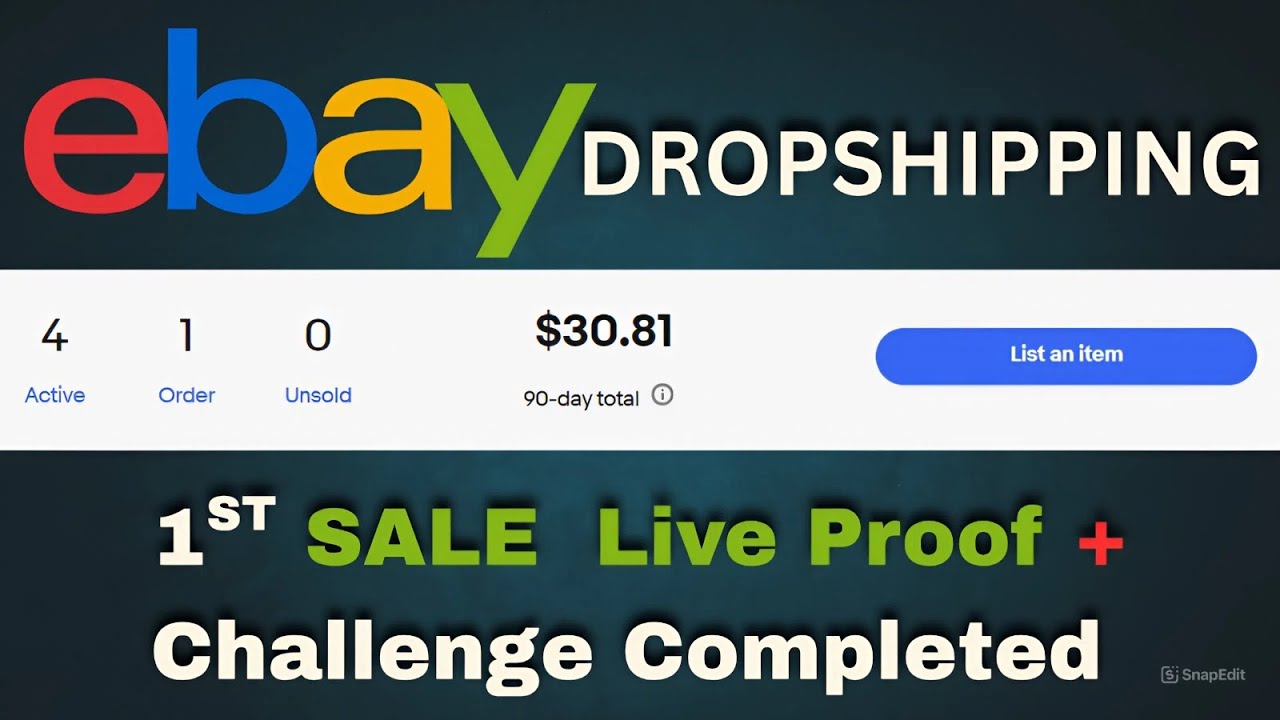 My eBay Method Works! First Sale Live on New Pakistani Account 🔥 - YouTube