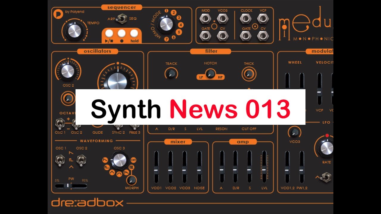 Synth News 013: Dreadbox Medusa, Groove Engine Sequencer, Mostro FM Synth & More - YouTube