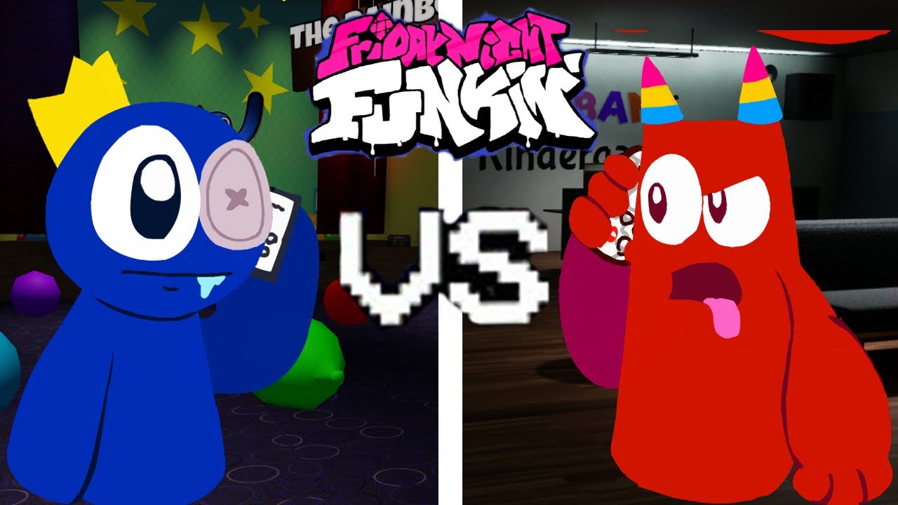 Friday Night Funkin' MOD-Hungry but Blue Orders a Pizza | Rainbow ...